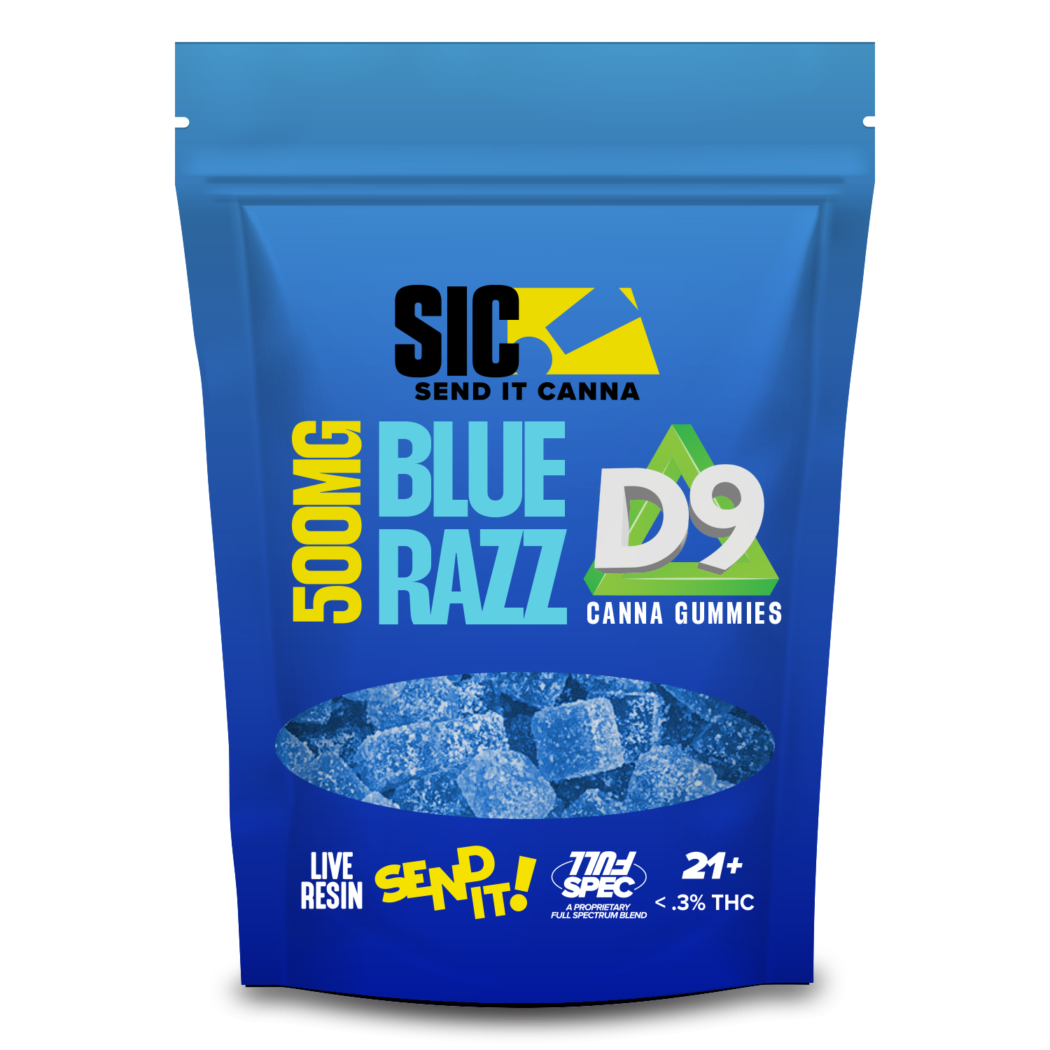 HD D9 BLUE RAZZ 500mg | SIC